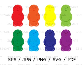 Rainbow Smiley Face Digital Sticker 1 Zipped File Including Eps/jpg/png ...