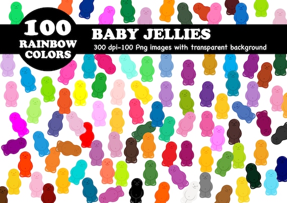 100 Colors Clip Art: 100 Baby Jellybabies Planner | Etsy
