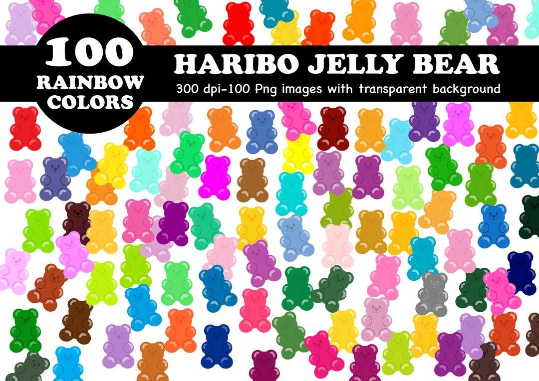 100 Colors Clip Art: 100 Haribo, Jelly Bear, Planner, Printable - Etsy