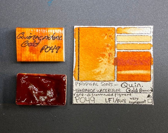 Genuine Cinnabar Vermilion Handmade Watercolor Paint PR106 Full & Half ...