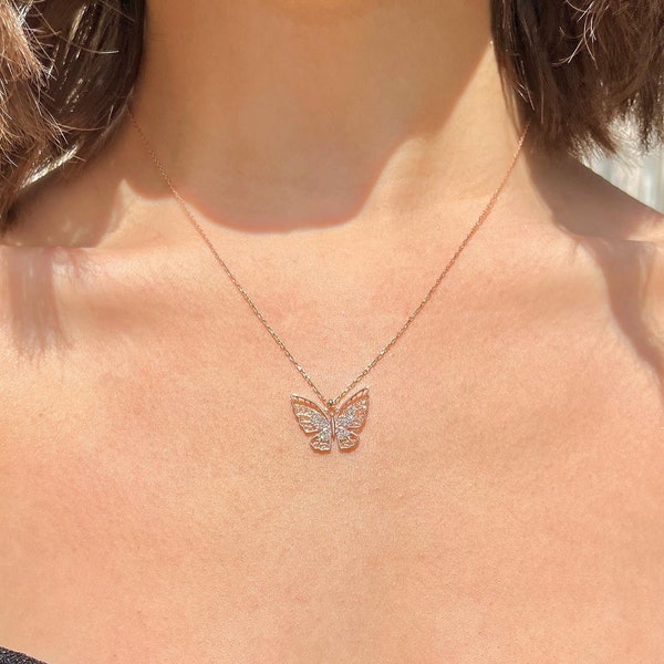 Butterfly Necklace - Etsy