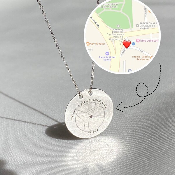 Map Necklace - Etsy
