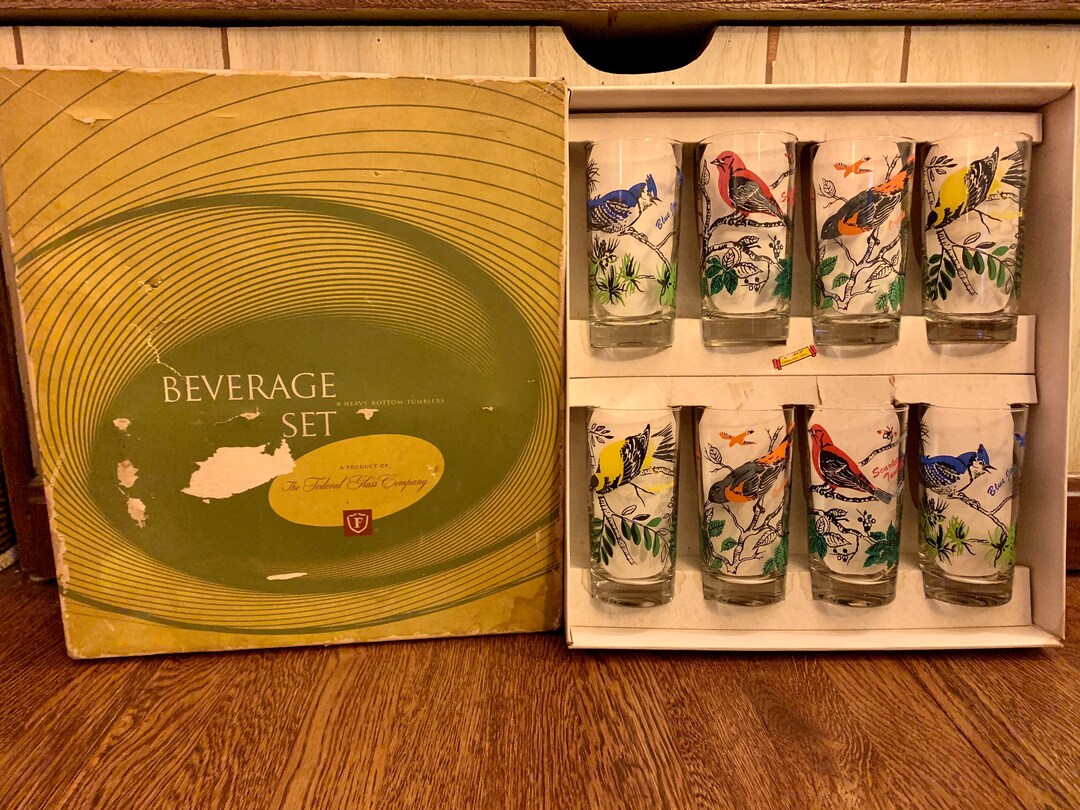 Mid-century Federal Glass Company Fine Blown Glassware - Etsy