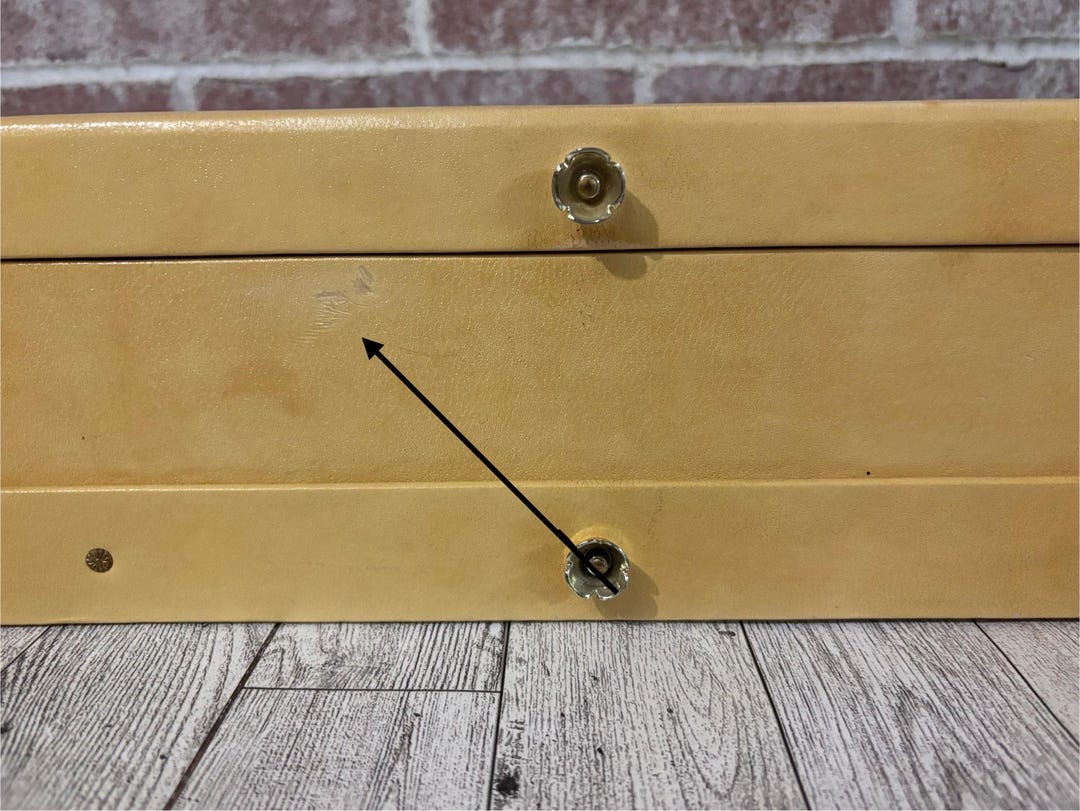 Mid Century Buxton Floral Faux Leather Jewelry Box | 3 Tiers | Beige ...