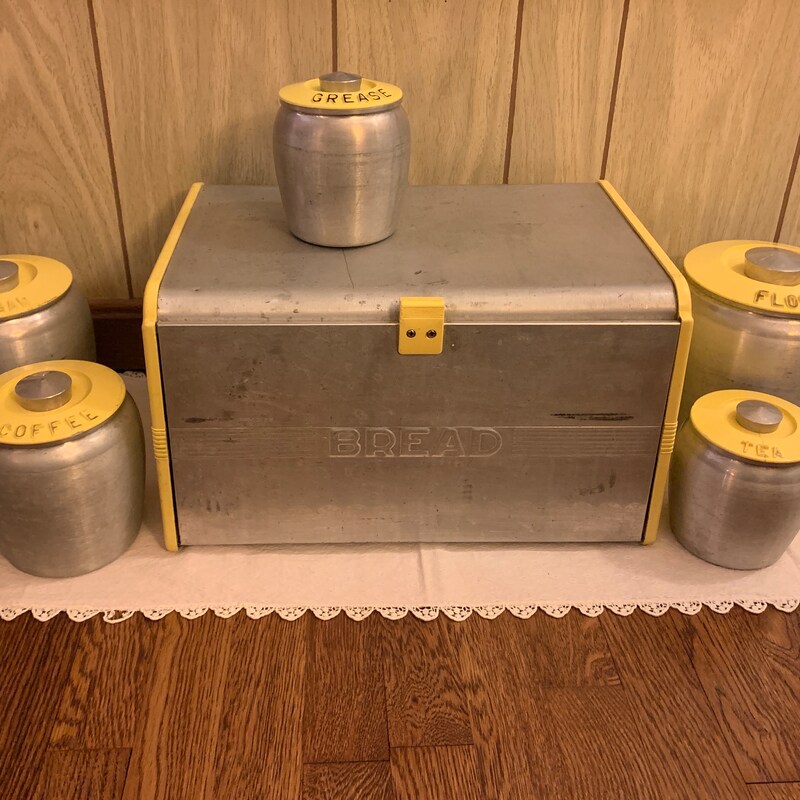 Yellow Bread Box - Etsy