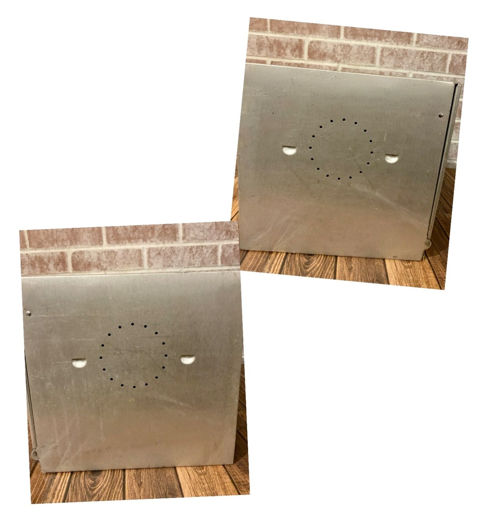 MCM Kromex Spun Aluminum Bread Box With Turquoise Accent Stripe 1950s ...