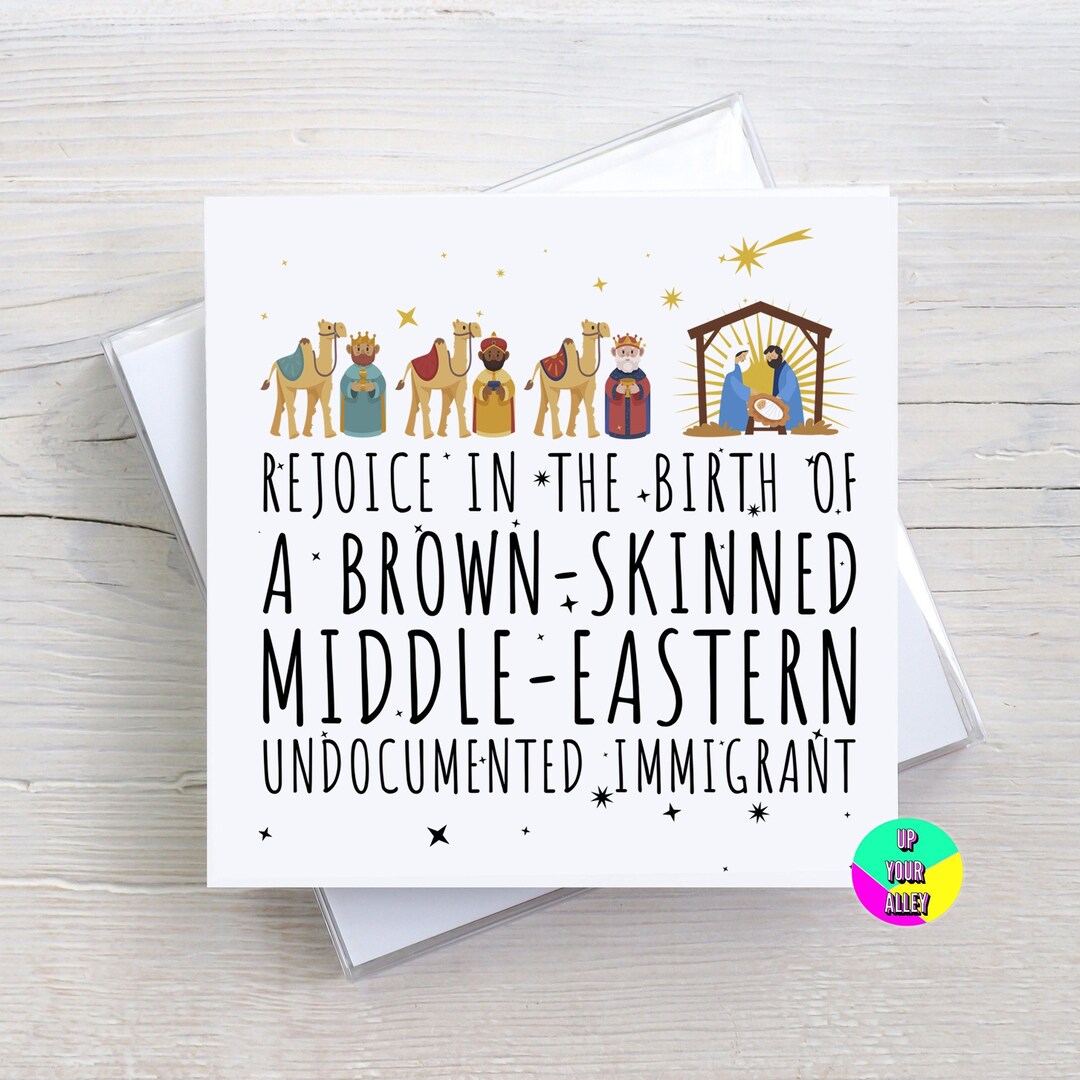 Jesus Was an Immigrant Funny Christmas Card - Etsy