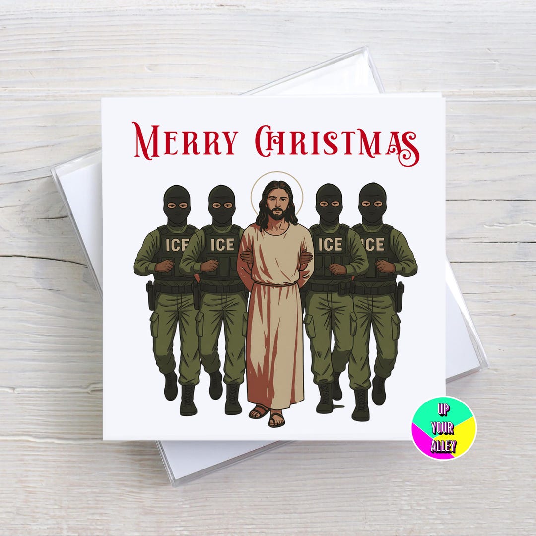 Abolish Ice Immigrant Jesus Funny Christmas Card - Etsy UK