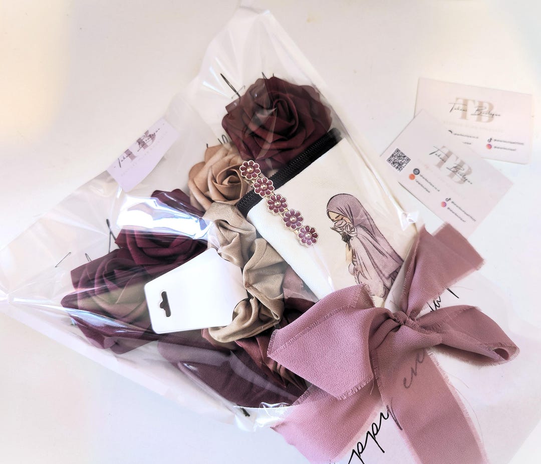 My Hijab Gift Hamper, Hijab Bouquet, Make up Gift Set, Scented Hijab ...