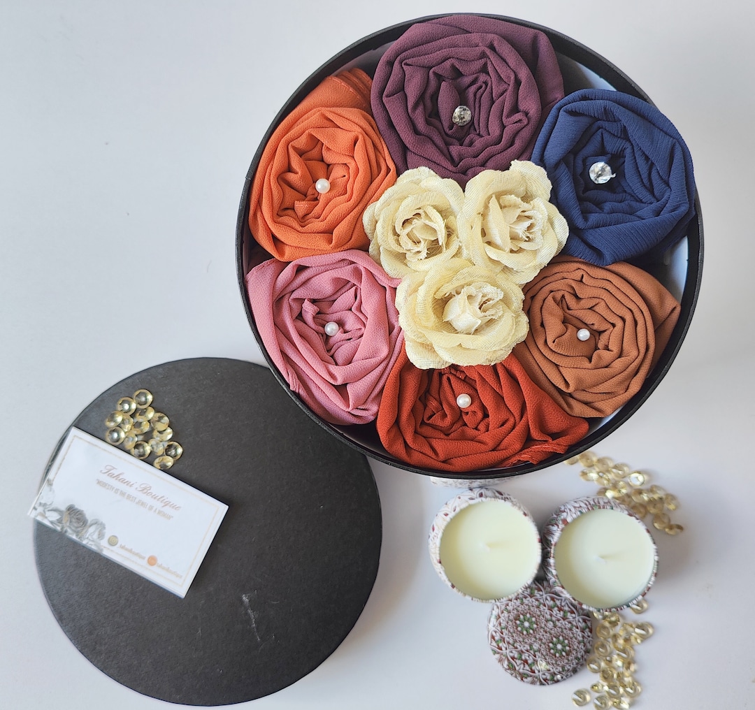 Midnight Hijab Bouquet Gift Box Personalised Hijab Gift Set - Etsy
