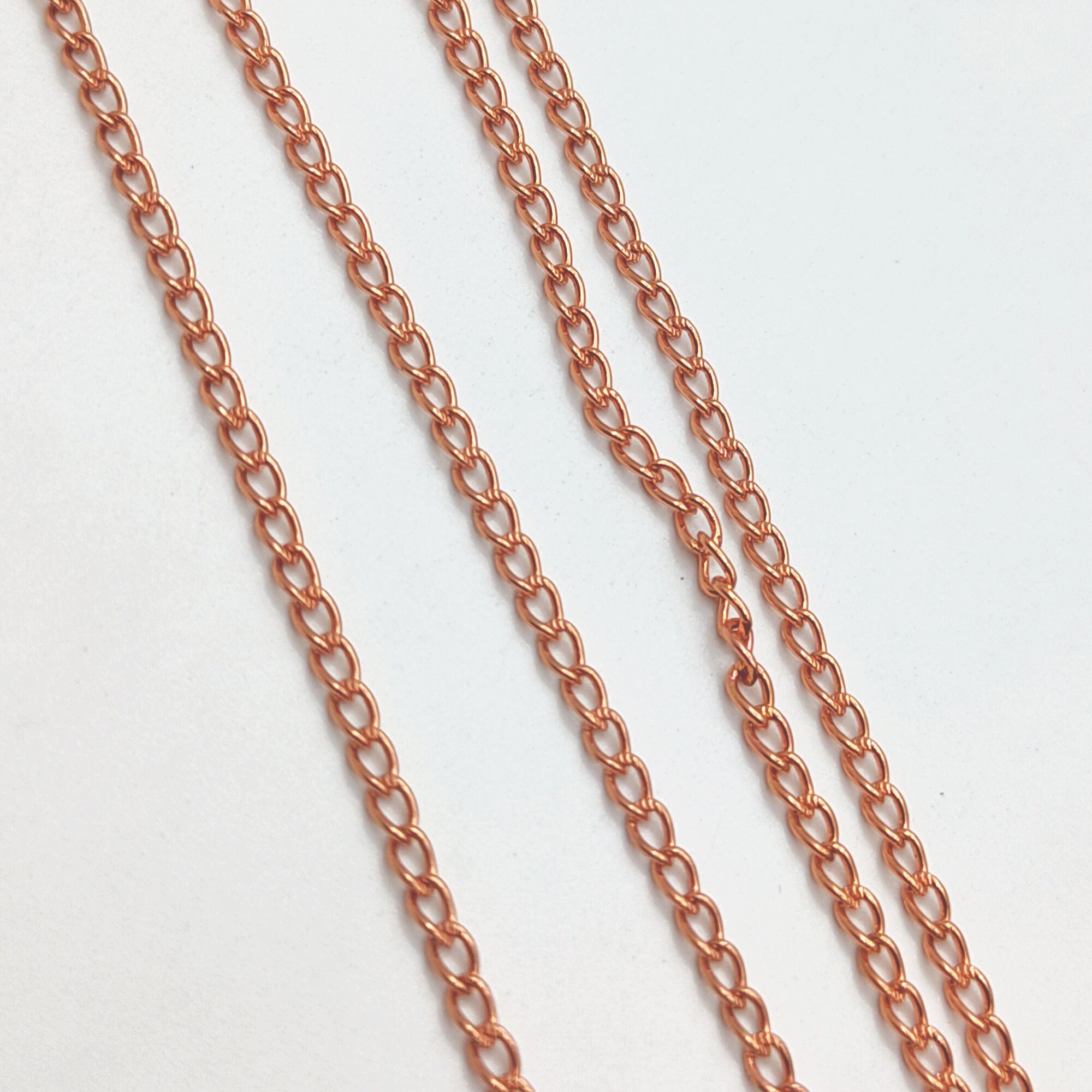 Curb Chain, Silver Curb Chain, Copper Finished Curb Chain, Adjustable ...