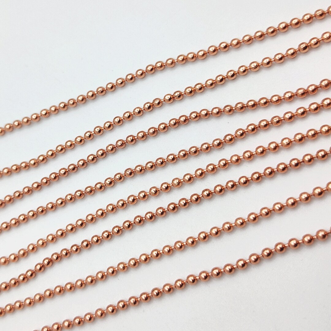 Copper Ball Chain, 1.5mm Cahin, Ball Chain, Beads Chain, Silver Chain ...
