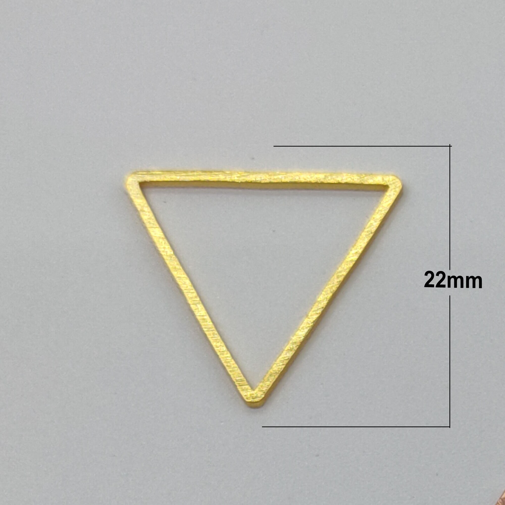 10 Pc Triangle Link Connector, Silver, Gold Plated Triangle Connector ...