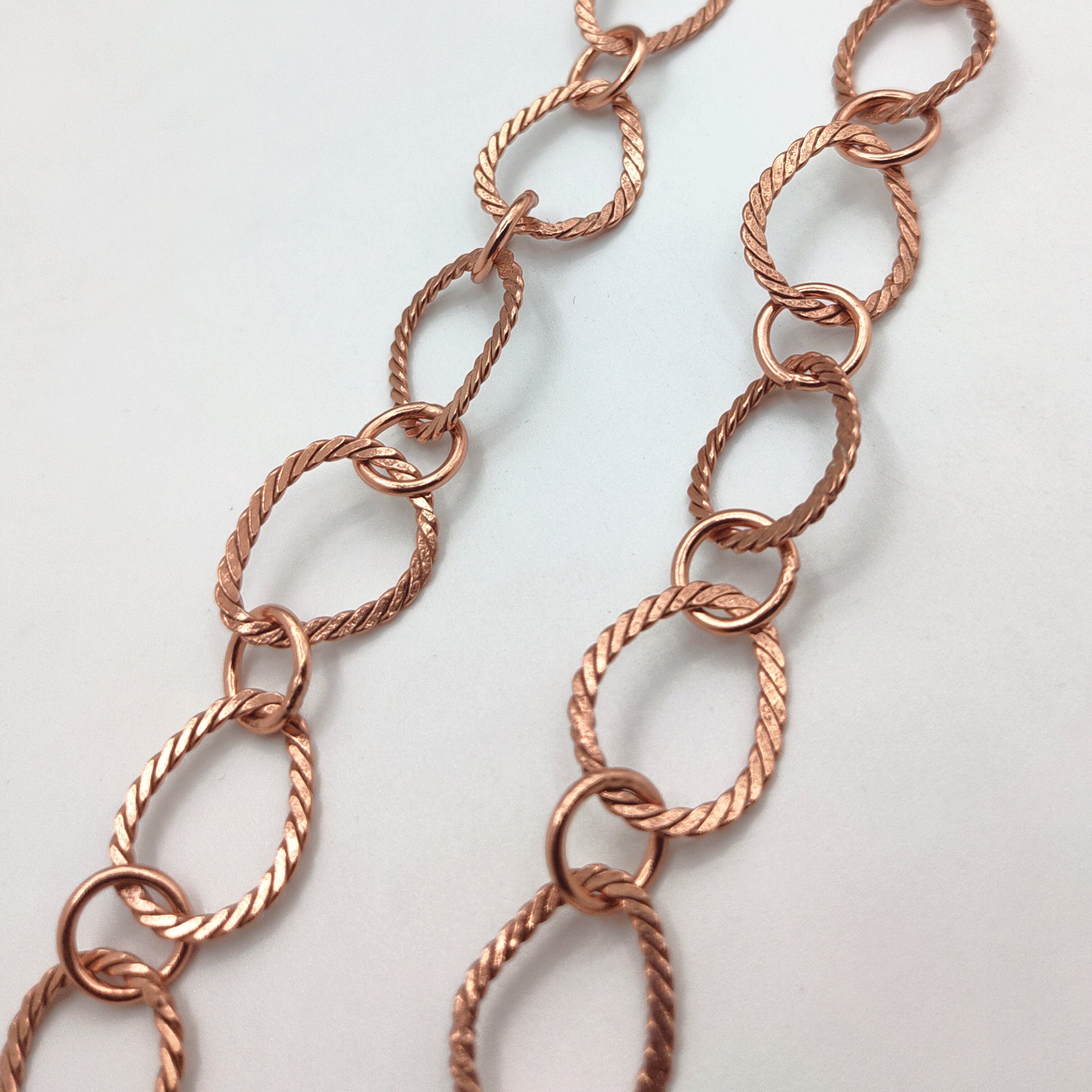Flat Twisted Wire Chain Twisted Copper Chain Handmade Chain | Etsy