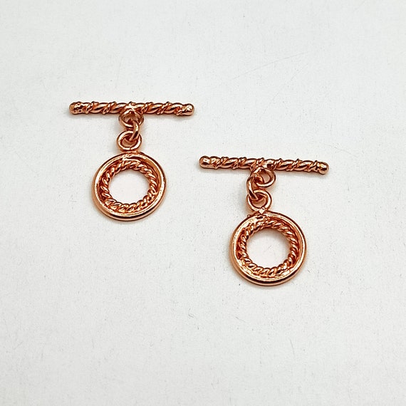 4 Set Twisted Toggle Closer Copper Toggle Clasp Bar Toggle - Etsy