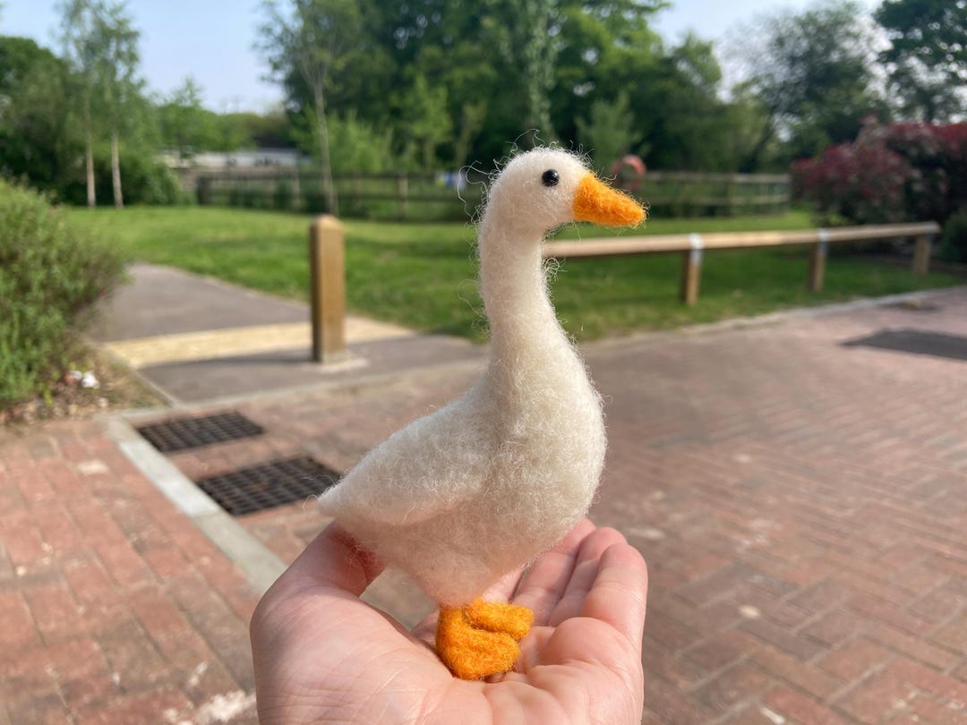 Goose Sculpture / Gift - Needle Felted Animal Sculpture - Needle Felted ...