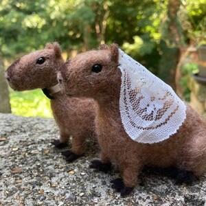 Capybara Wedding Couple Custom Needle Felted Capybara - Etsy