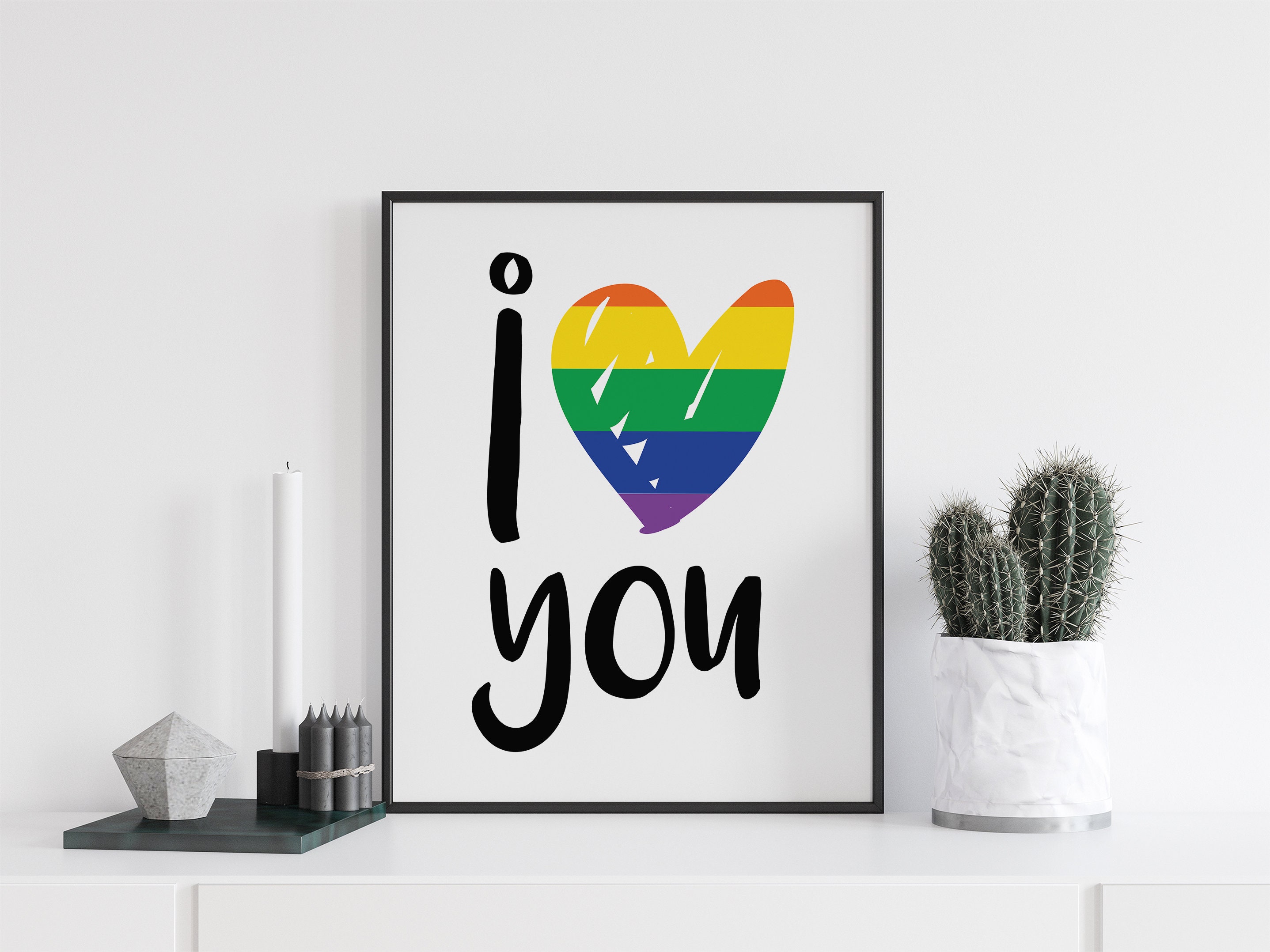 I Love You Print Gay Art Lesbian Art Bedroom Decor Bedroom Etsy