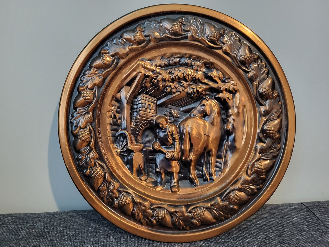 Vintage Copper Wall Plaques by Coppercraft Guild; Taunton ...