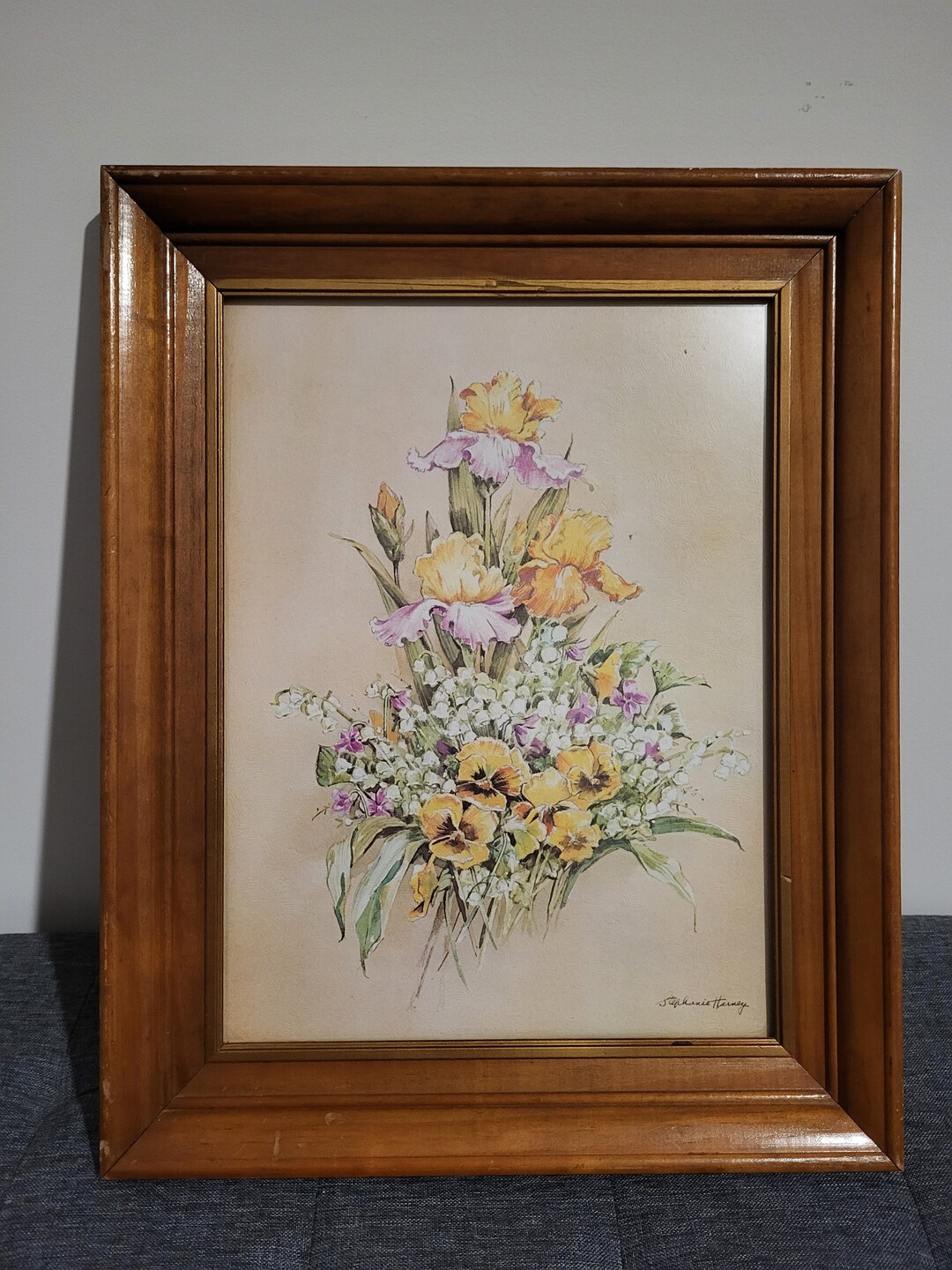 Vintage Stephanie Harney Print in Frame - Etsy