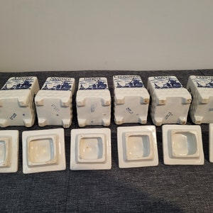 Vintage German Porcelain Spice Jars- Set of 6 - Etsy