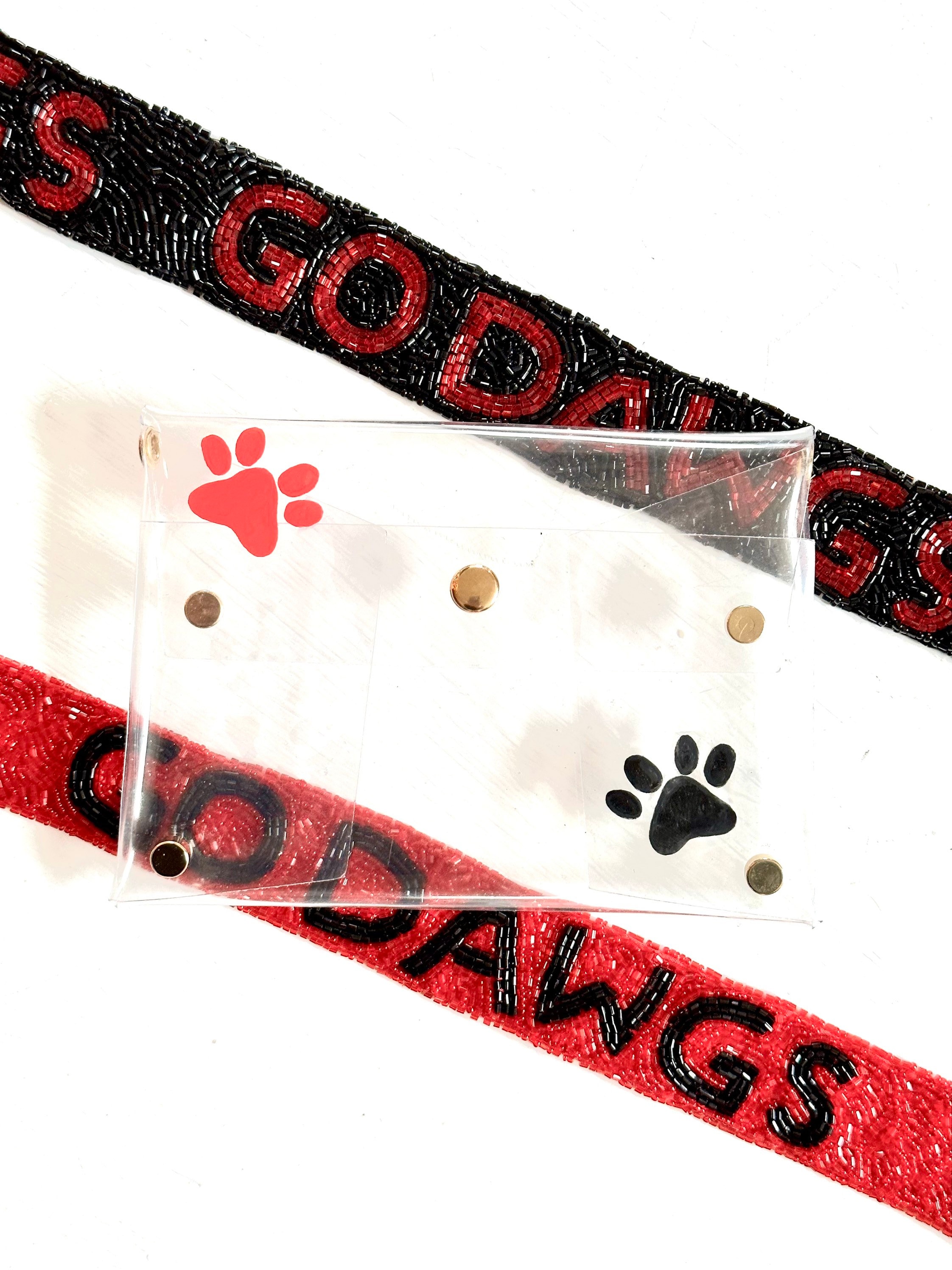 Go Dawgs or Your School Hand Painted Gameday Crossbody Clear Bag ...