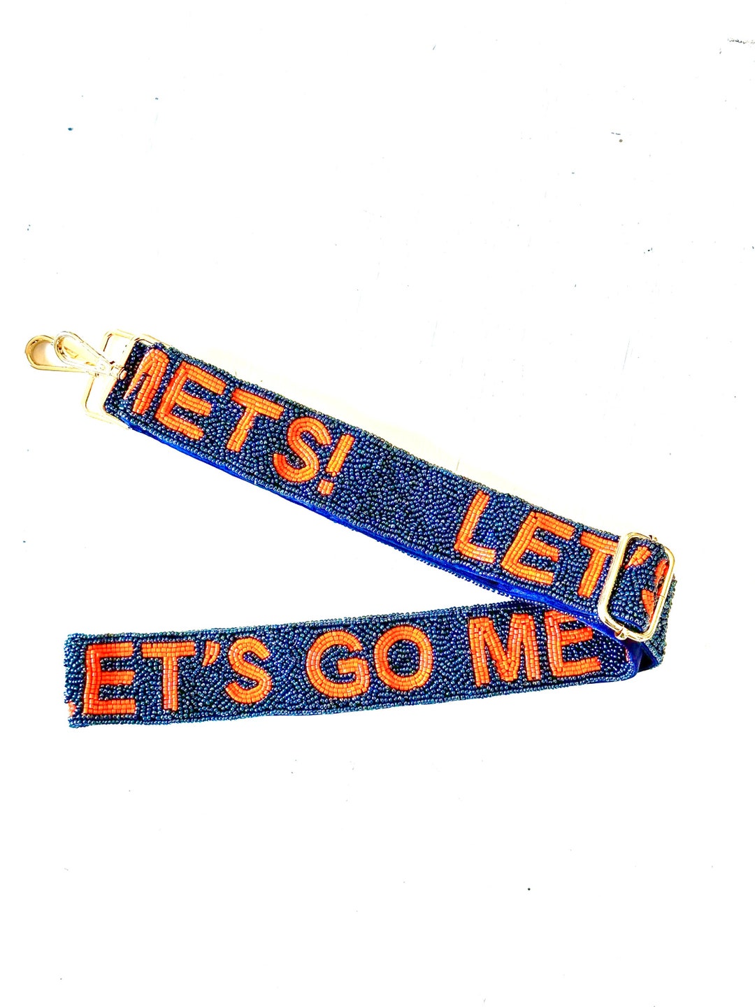 Adjustable Beaded Lets Go Mets Gameday Strap - Etsy