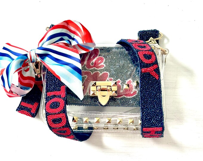 Ole Miss Hotty Toddy Stadium Bag Gift Set/hotty Toddy Beaded Strap ...