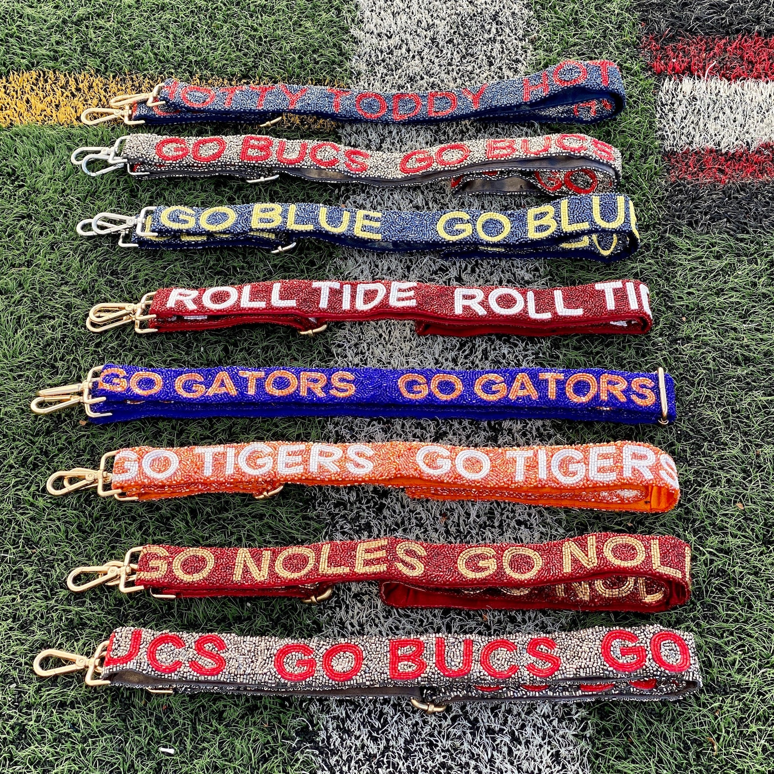 Custom Beaded Adjustable Team Strap / Custom Beaded Game Day Strap / Design Your Own/college ...