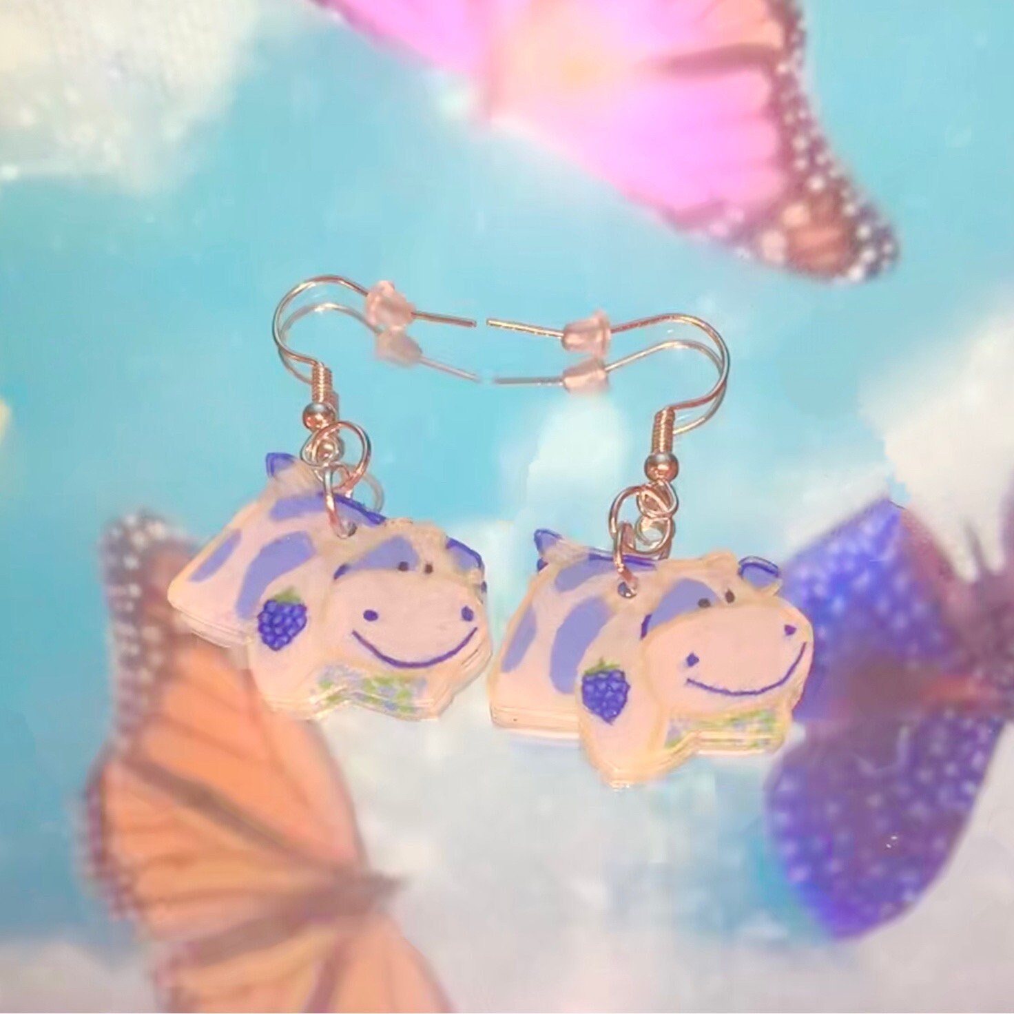 Blue Raspberry Cow - Etsy