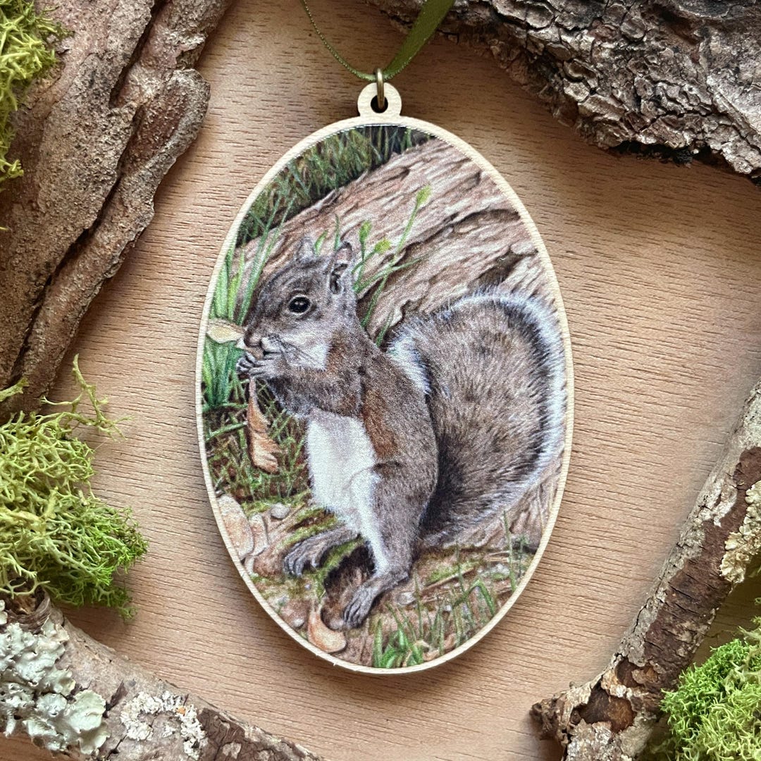 Squirrel Ornament Squirrel Art Squirrel Watercolor Garden Ts Garden Ornament