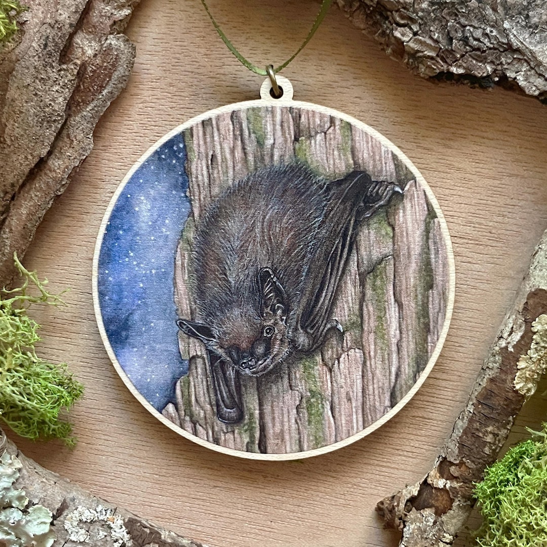 Bat Ornament | Bat Art | Christmas Ornament | Wildlife Gifts | Wildlife ...
