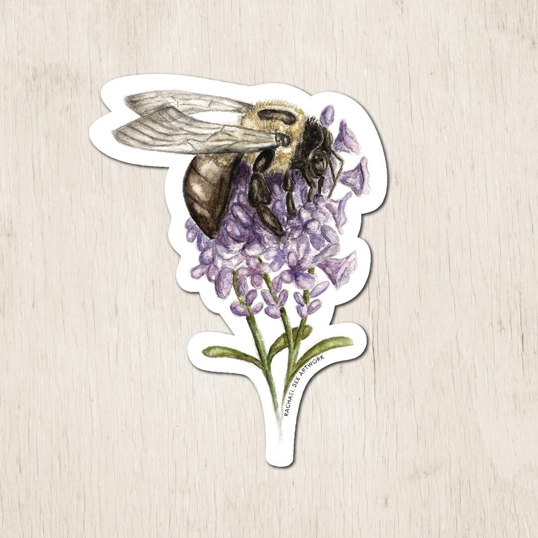 Bee Sticker | Watercolor Art Sticker | Insect Sticker | Bee Gifts | Bee ...