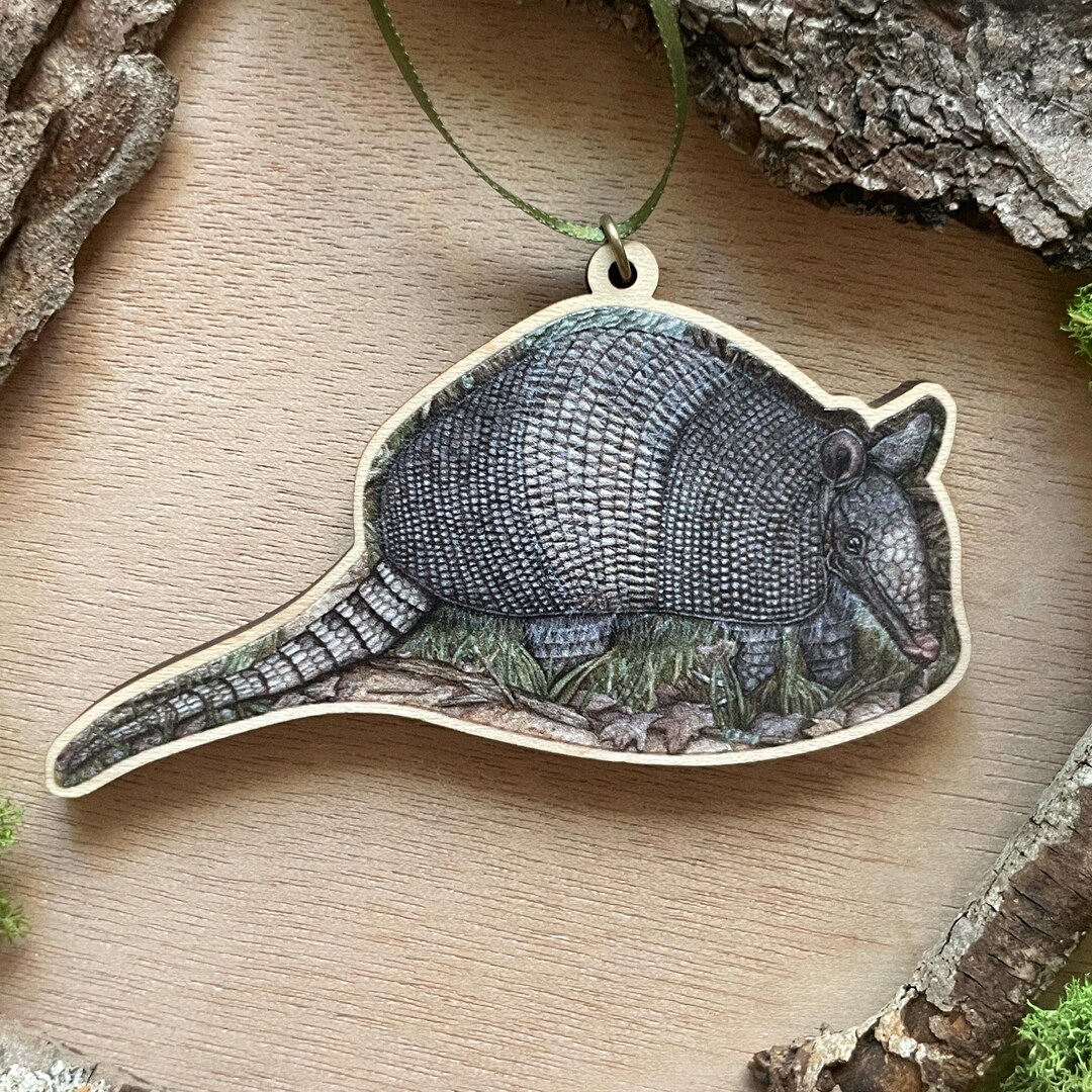 Armadillo Ornament - Watercolor | Sustainable Wood | Armadillos ...