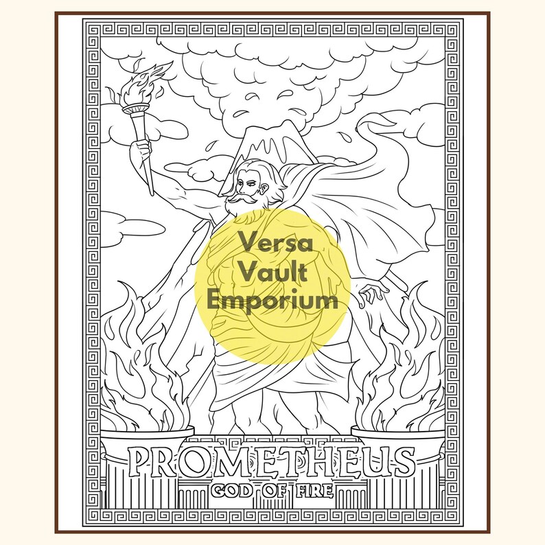 Greek God Coloring Pages Bundle | Printable Mythology Art for ...