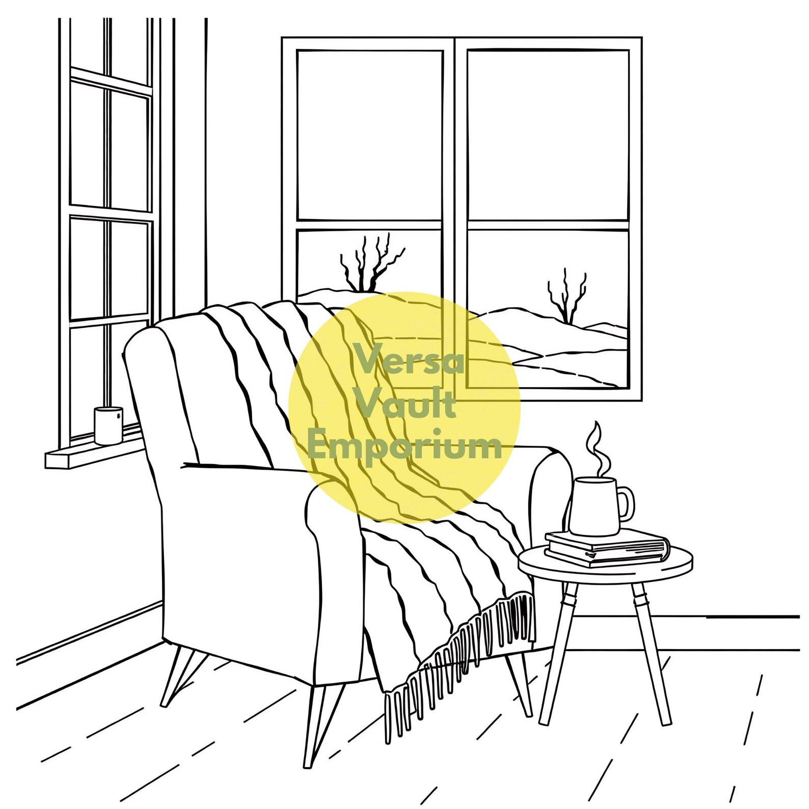 Hygge Place Coloring Pages | Cozy Adult Coloring for Relaxation ...