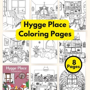Hygge Place Coloring Pages | Cozy Adult Coloring for Relaxation ...
