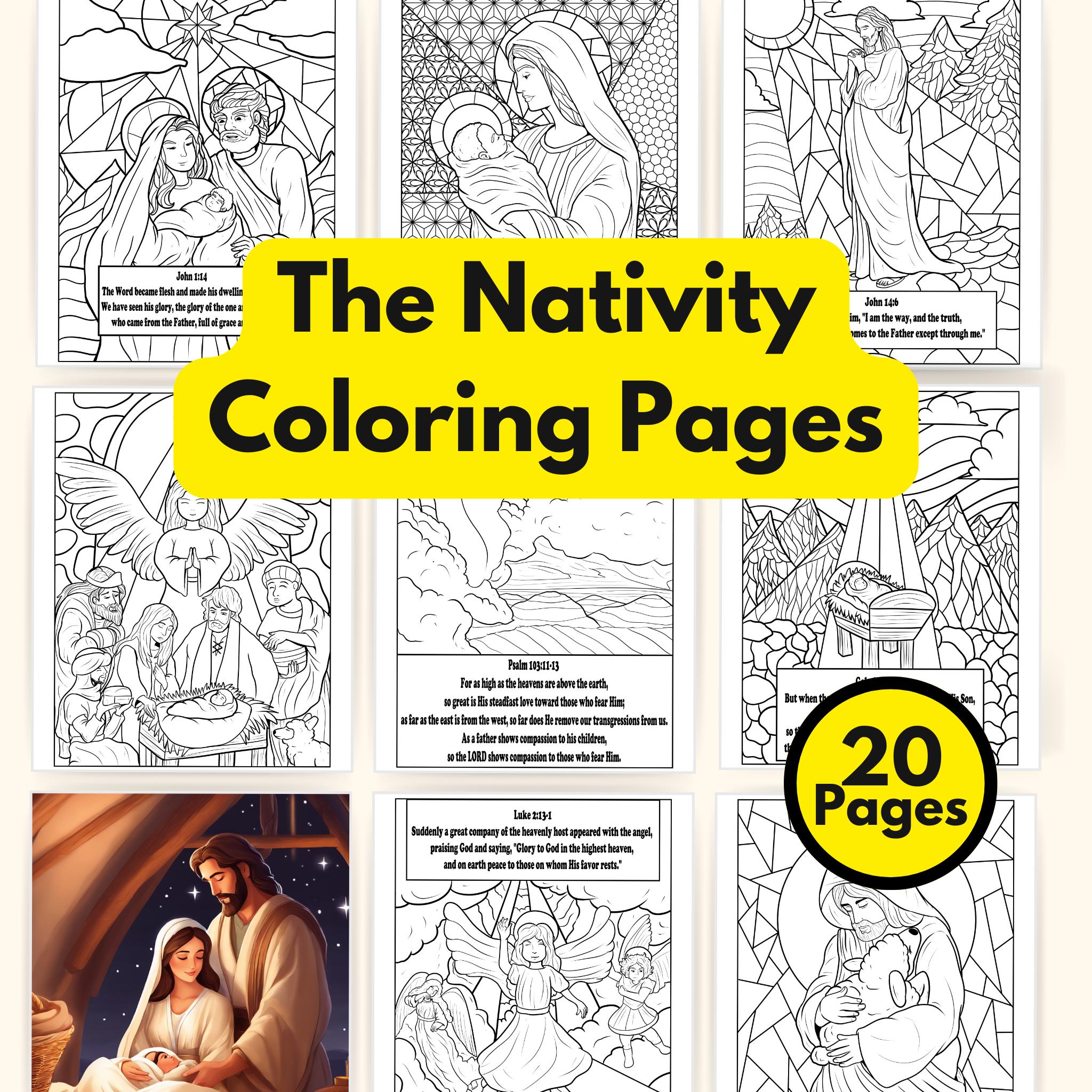 The Nativity Coloring Pages | Printable Christmas Art for Kids ...