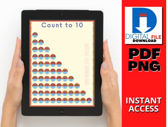 Numbers Chart Learning Numbers Chart Printable Homeschool - Etsy