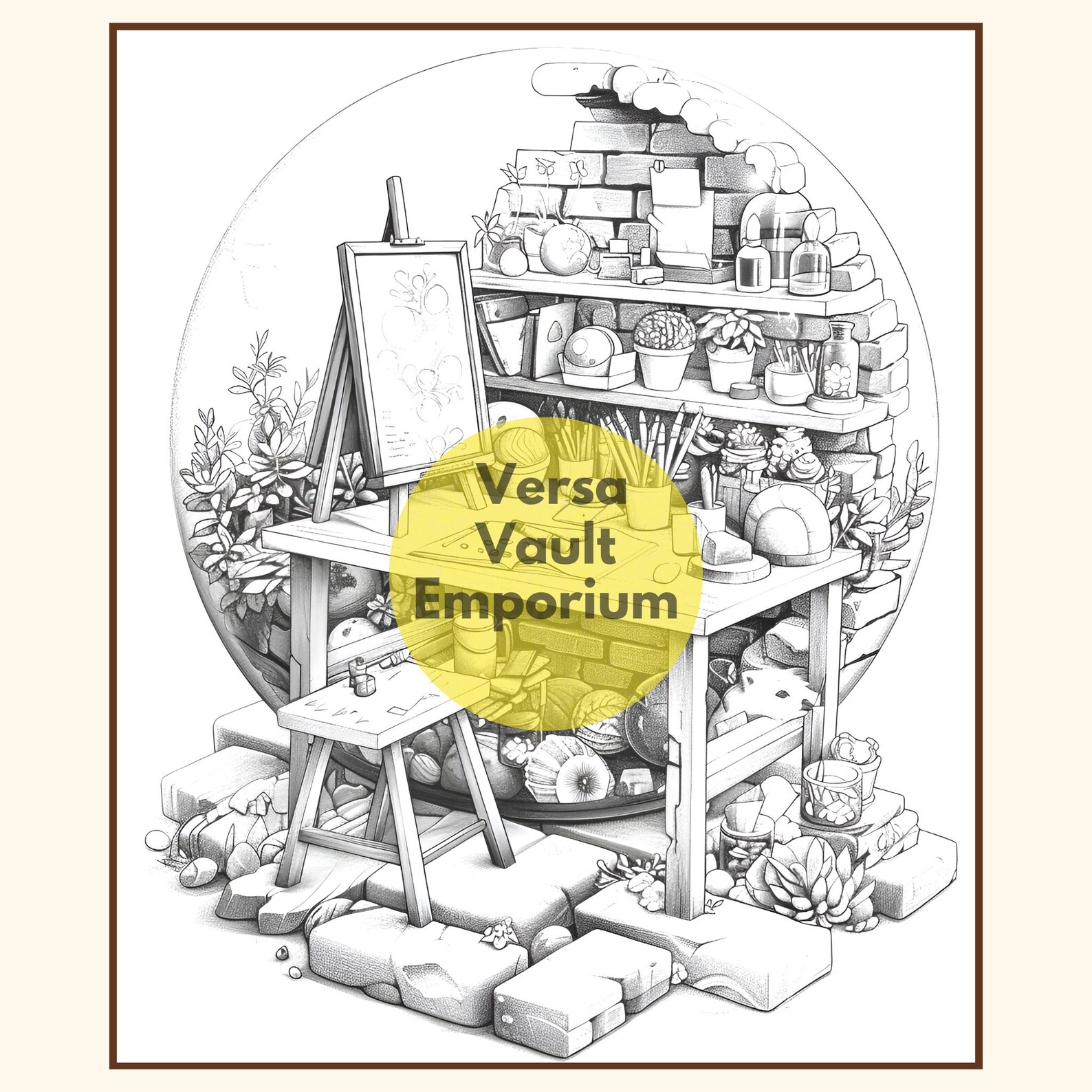 Pocket Worlds Coloring Pages | Cozy Fantasy Scenes | Relaxing Coloring ...