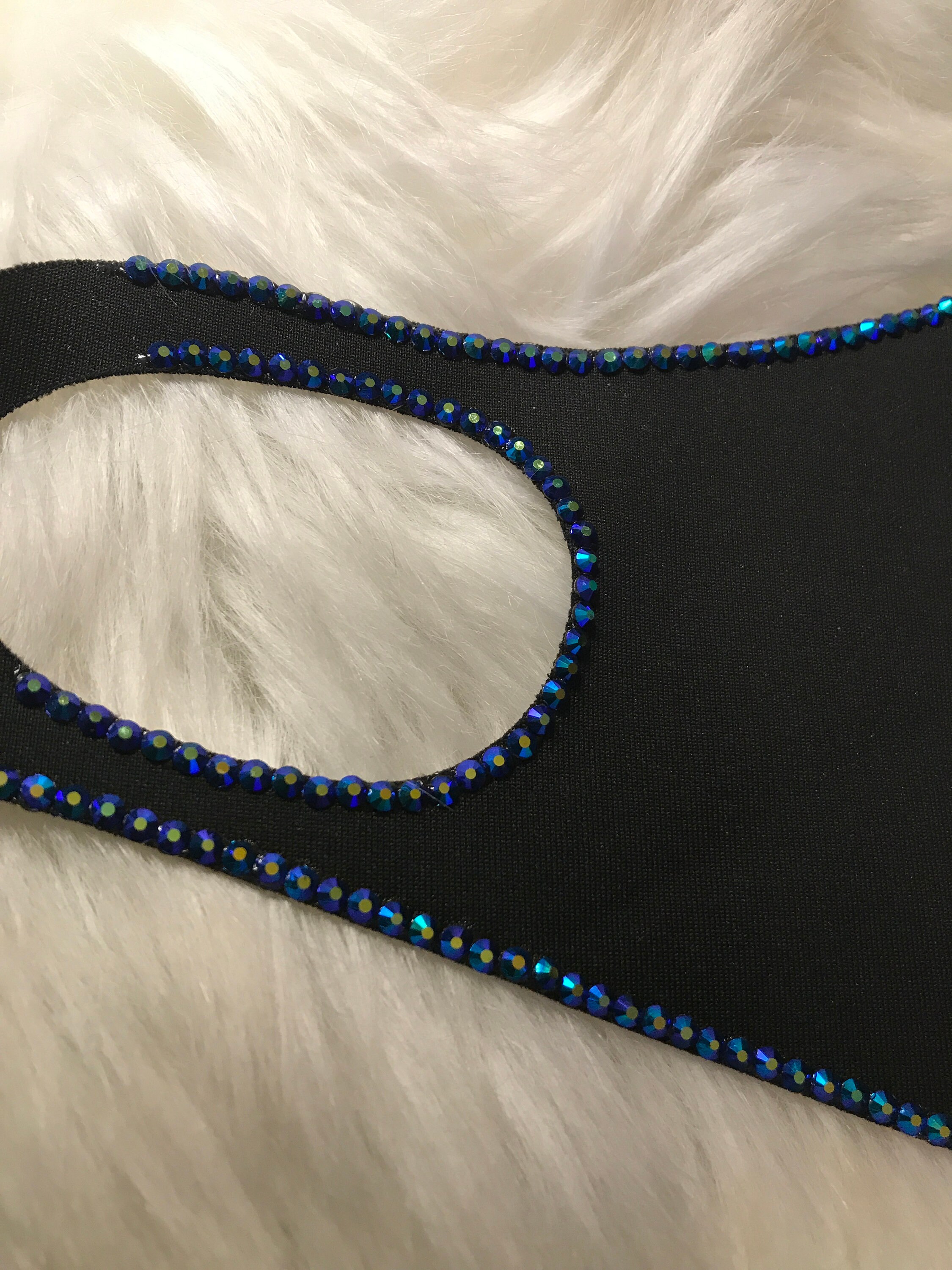 CUSTOMIZABLE Blue Blinged Black Face Mask - Etsy