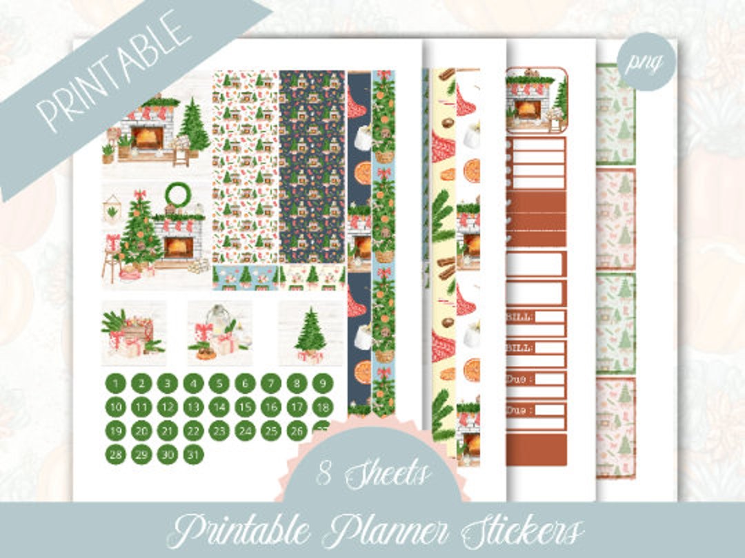Christmas |printable Planner Stickers | Weekly Planner Sticker Kit ...