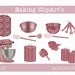 Baking Supplies Clipart,bakery Logo Design,digital Food Clipart,hand ...