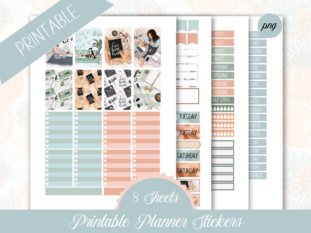 Pastel Printable Planner Stickers, 2 | Weekly Planner Sticker Kit ...