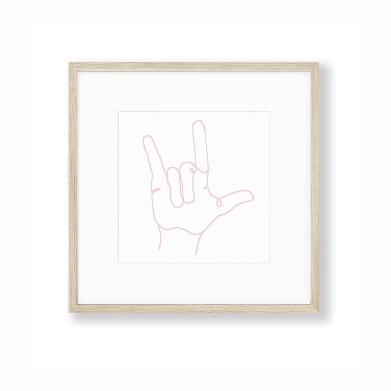 I Love You Hand ASL Sign Language Love Print - Etsy