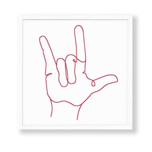 I Love You Hand ASL Sign Language Love Print - Etsy
