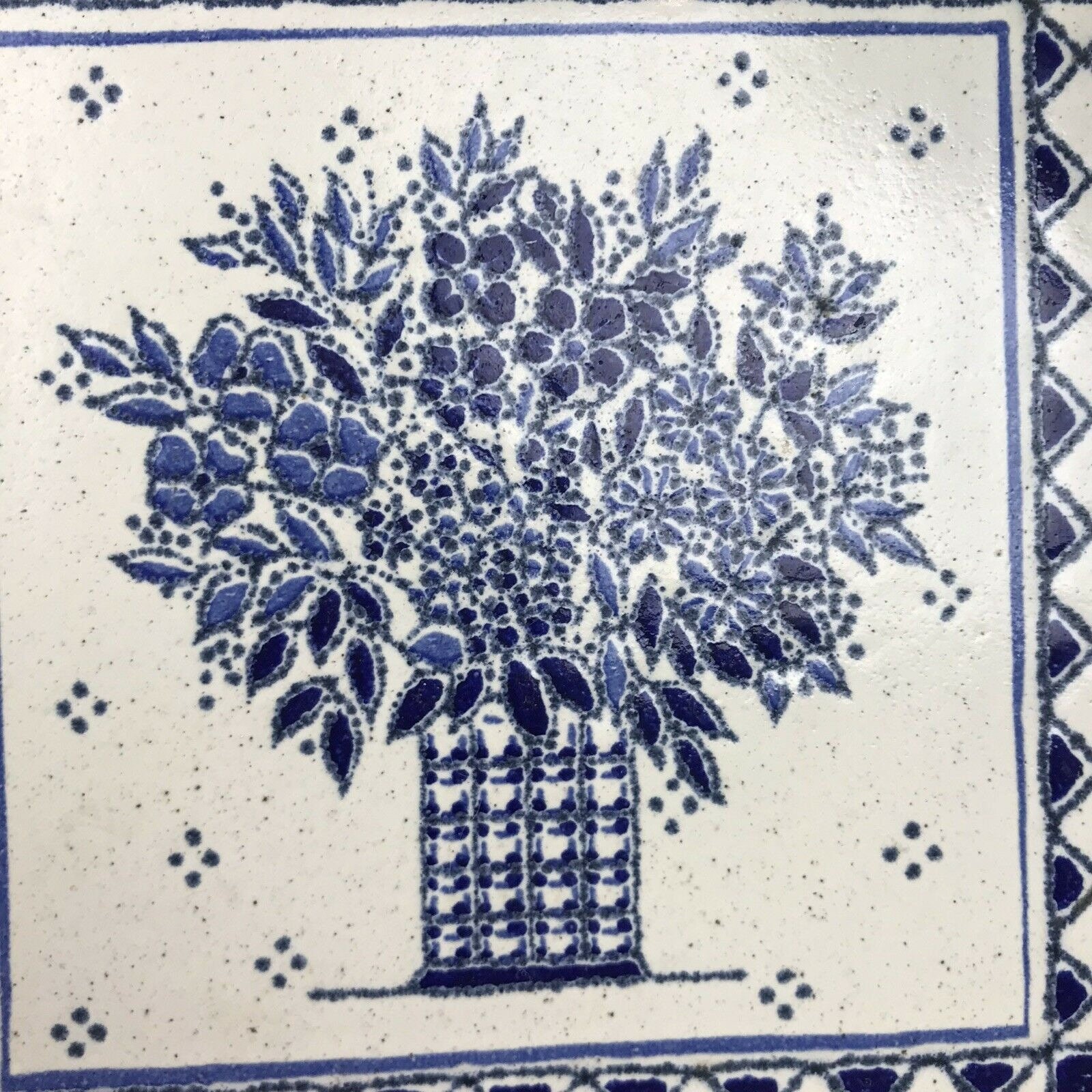 Cleo Teissedre Ceramic Tile Wall Art Trivet Hand Painted Framed ...