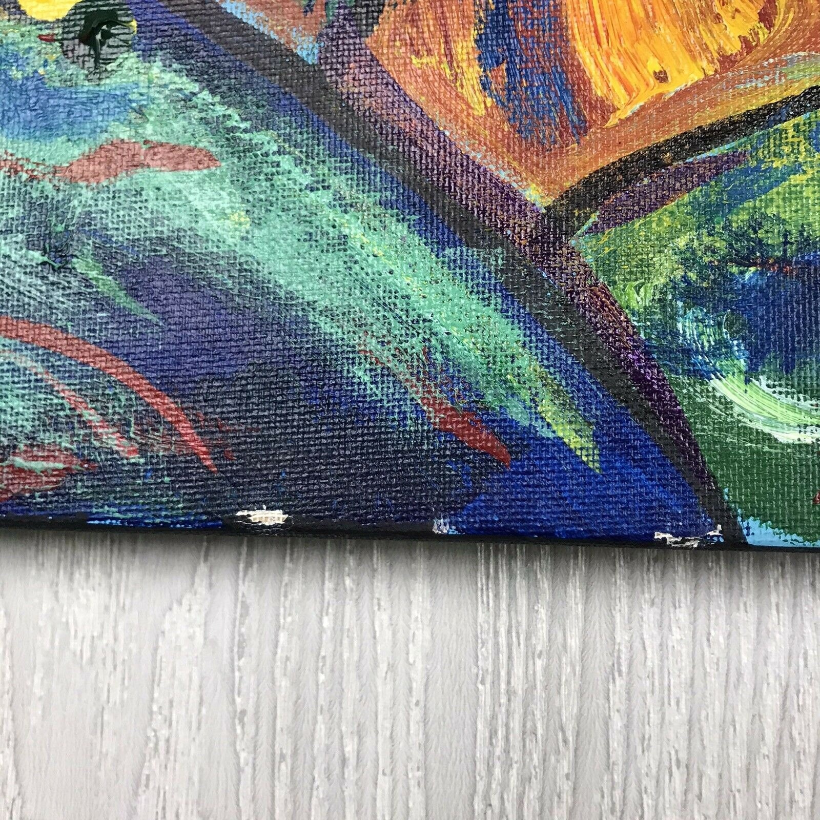 Tom Ackley Original Artwork Signed Colorful Tropical Leaves Nature on ...