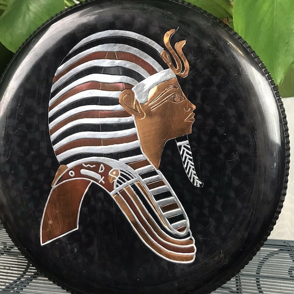 Egyptian Silver on Copper Tray - Etsy