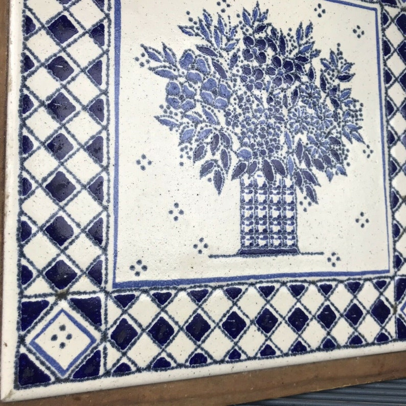 Cleo Teissedre Ceramic Tile Wall Art Trivet Hand Painted - Etsy